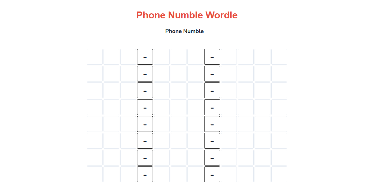 Phone Numble - Play on Wordle Nyt